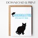 Cat Graduation Card | Funny Graduation Card | Printable Cat Card ...