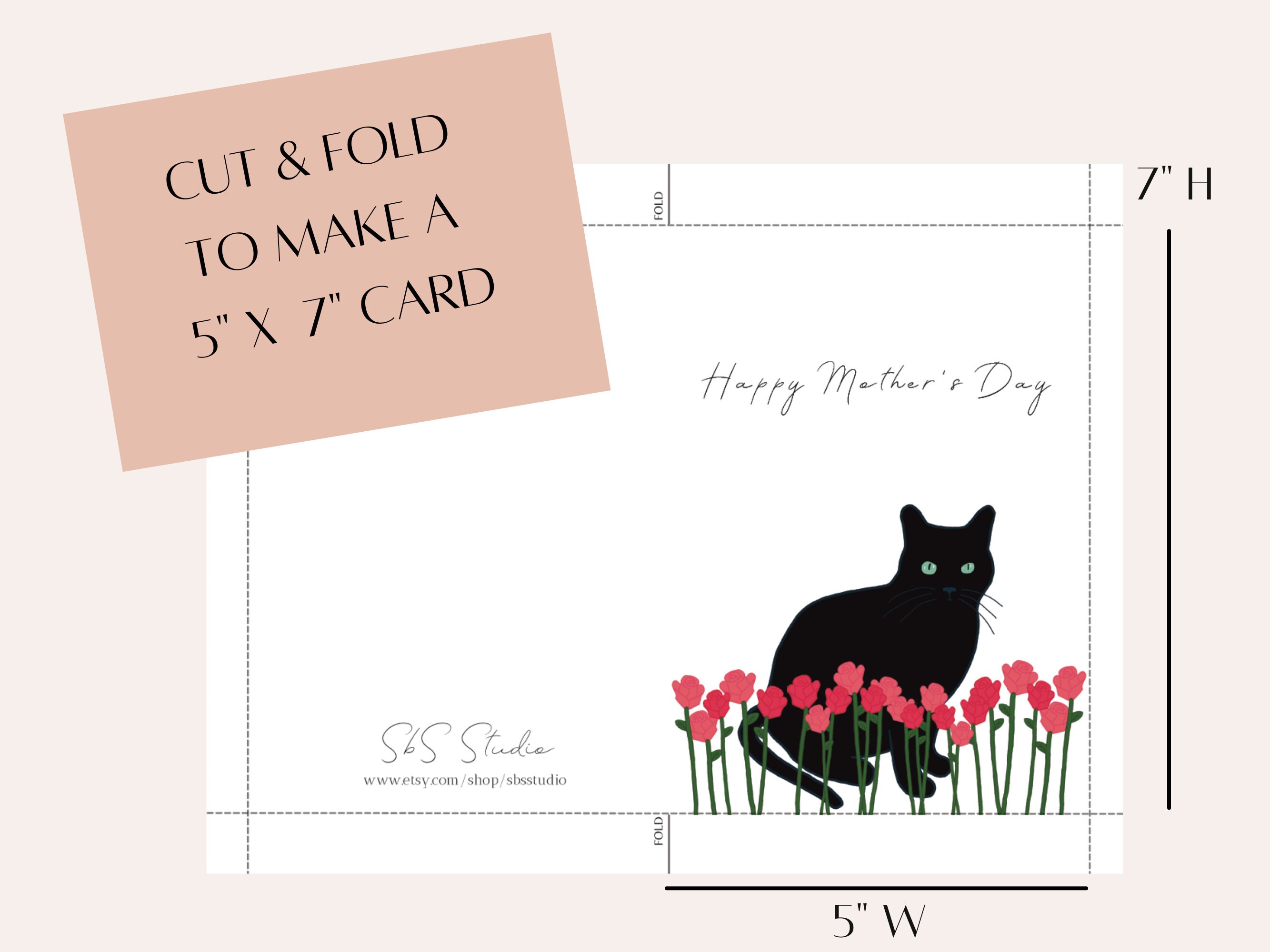 Cat Mother's Day Card | Happy Mother's Day | Funny Mother's Day Card ...