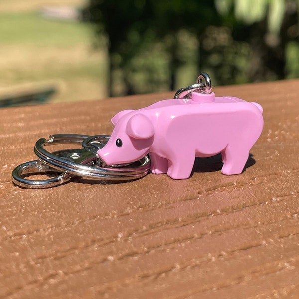 Pig Keychain - Etsy