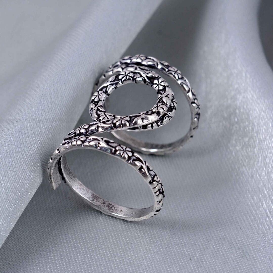 Sterling Silver Arthritis Ring, Flower Textured Arthritis Ring ...