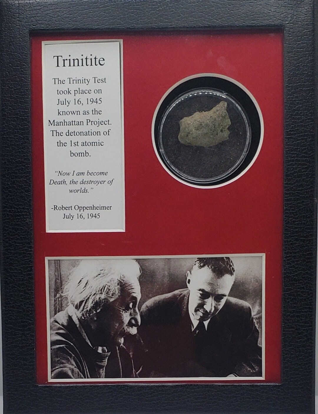 C. Large Riker Display Case With Oppenheimer & Einstein Photo - Etsy