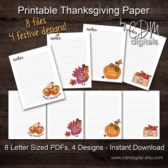 Thanksgiving Printable Letter Stationary