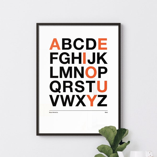 Typeface Poster - Etsy