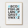 Helvetica Alphabet Wall Art, Bauhaus Mid Century Style, Modern ...