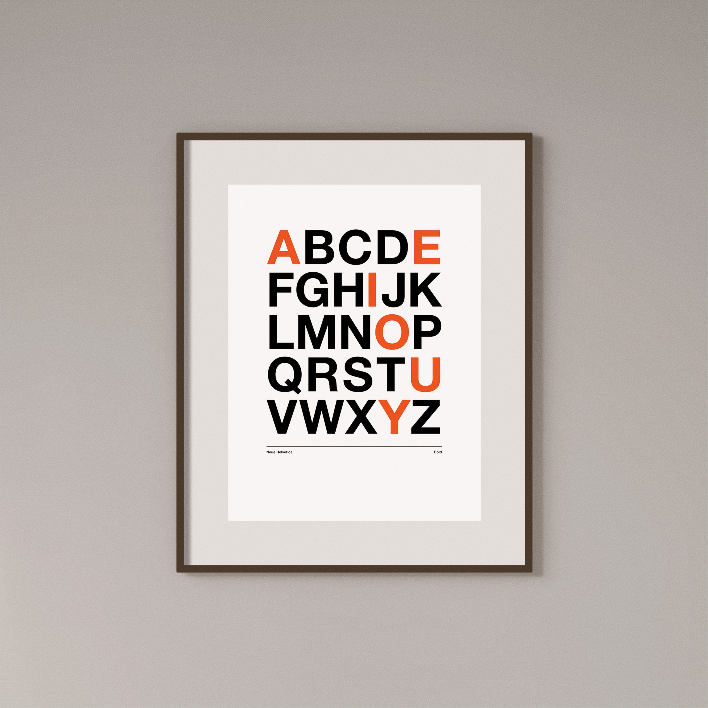 Helvetica Alphabet Wall Art, Modern Minimalist Typography Poster ...