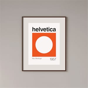 Helvetica Alphabet Wall Art, Bauhaus Mid Century Style, Modern ...