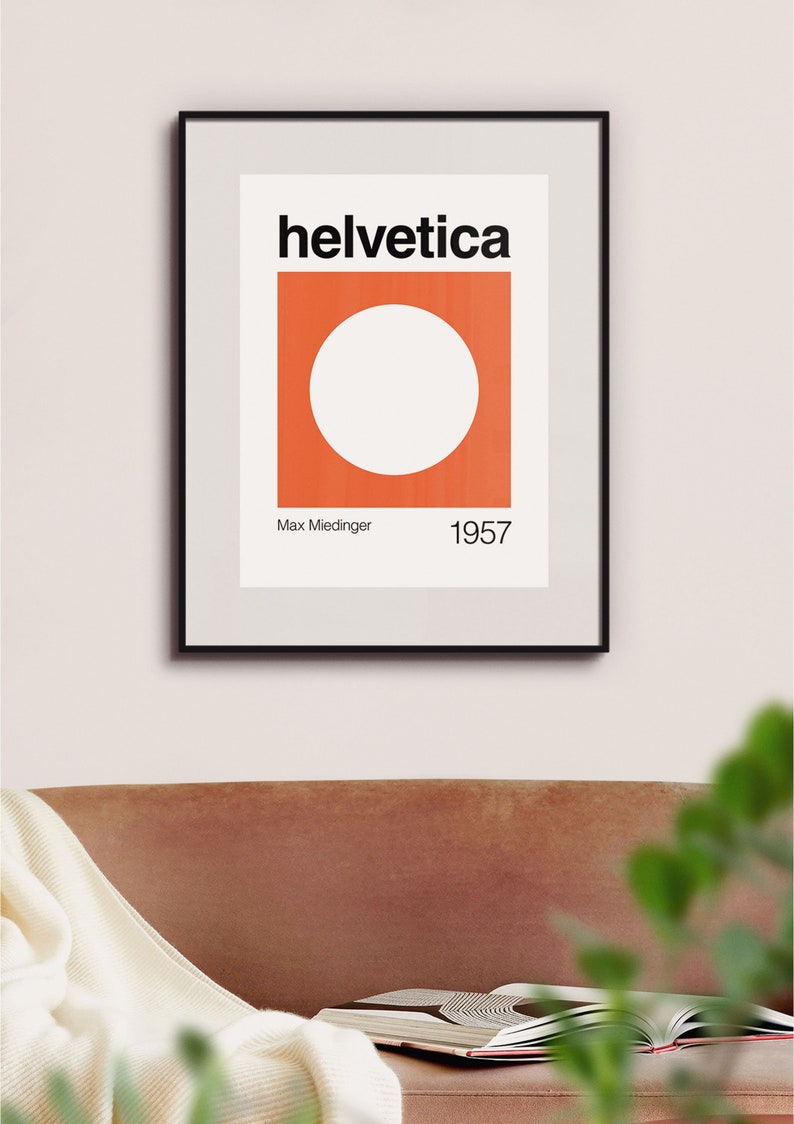 Helvetica Alphabet Wall Art, Bauhaus Mid Century Style, Modern ...