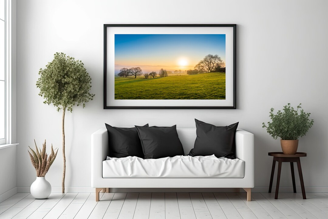 Otley Misty Sunset - Landscape Print - Sky - Golden Hour - Otley Art ...