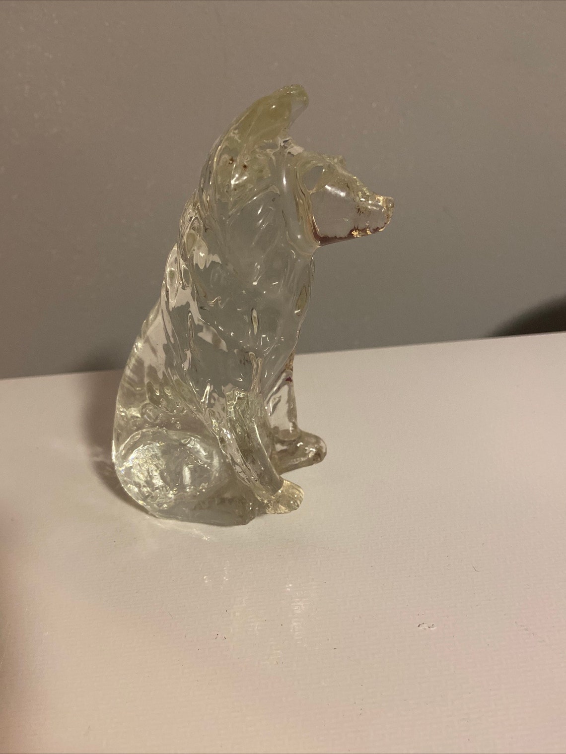 Mosser Clear Glass Collie 5 Inches Tall Weighs 13 Ounces - Etsy