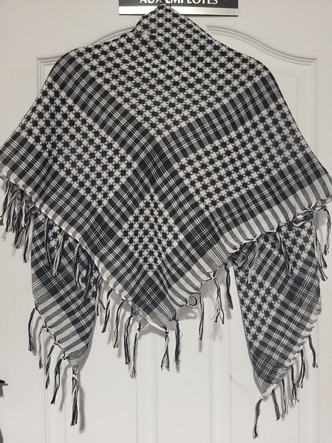 Palestine Houndstooth Scarf, Keffiyeh, Arafat Hatta, Cotton Wide Scarf ...