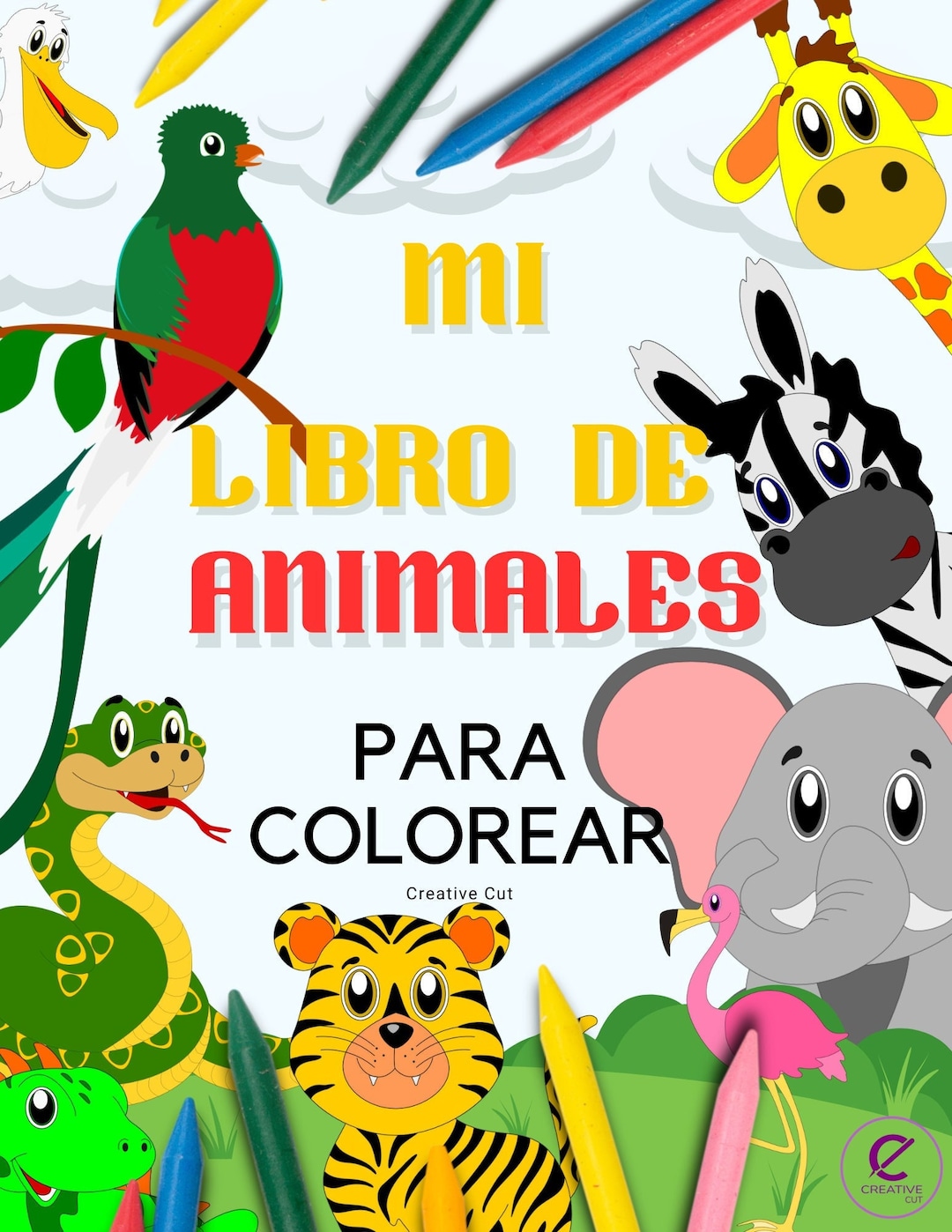 Mi Libro De Animales Imprimibles Para Colorear. - Etsy