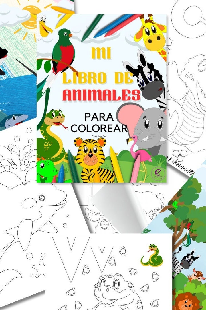 Mi Libro De Animales Imprimibles Para Colorear. - Etsy