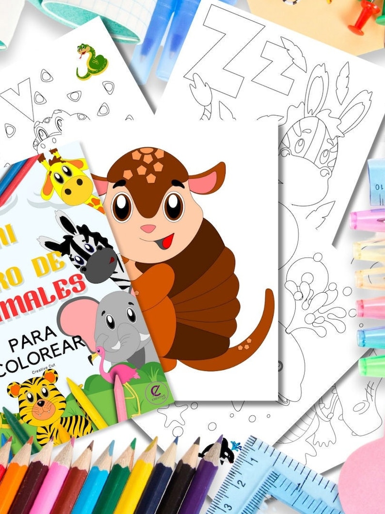 Mi Libro De Animales Imprimibles Para Colorear. - Etsy