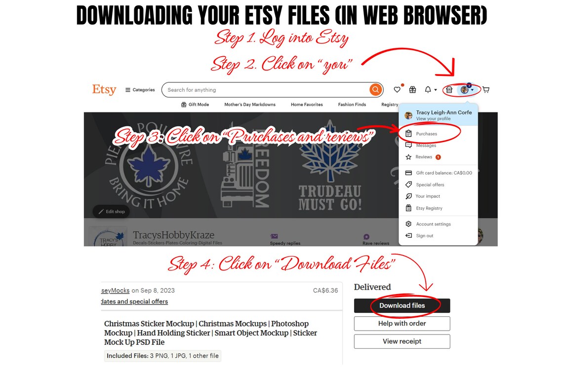 Center Hinge Vinyl Decal Application Instruction Instant Download Ready ...
