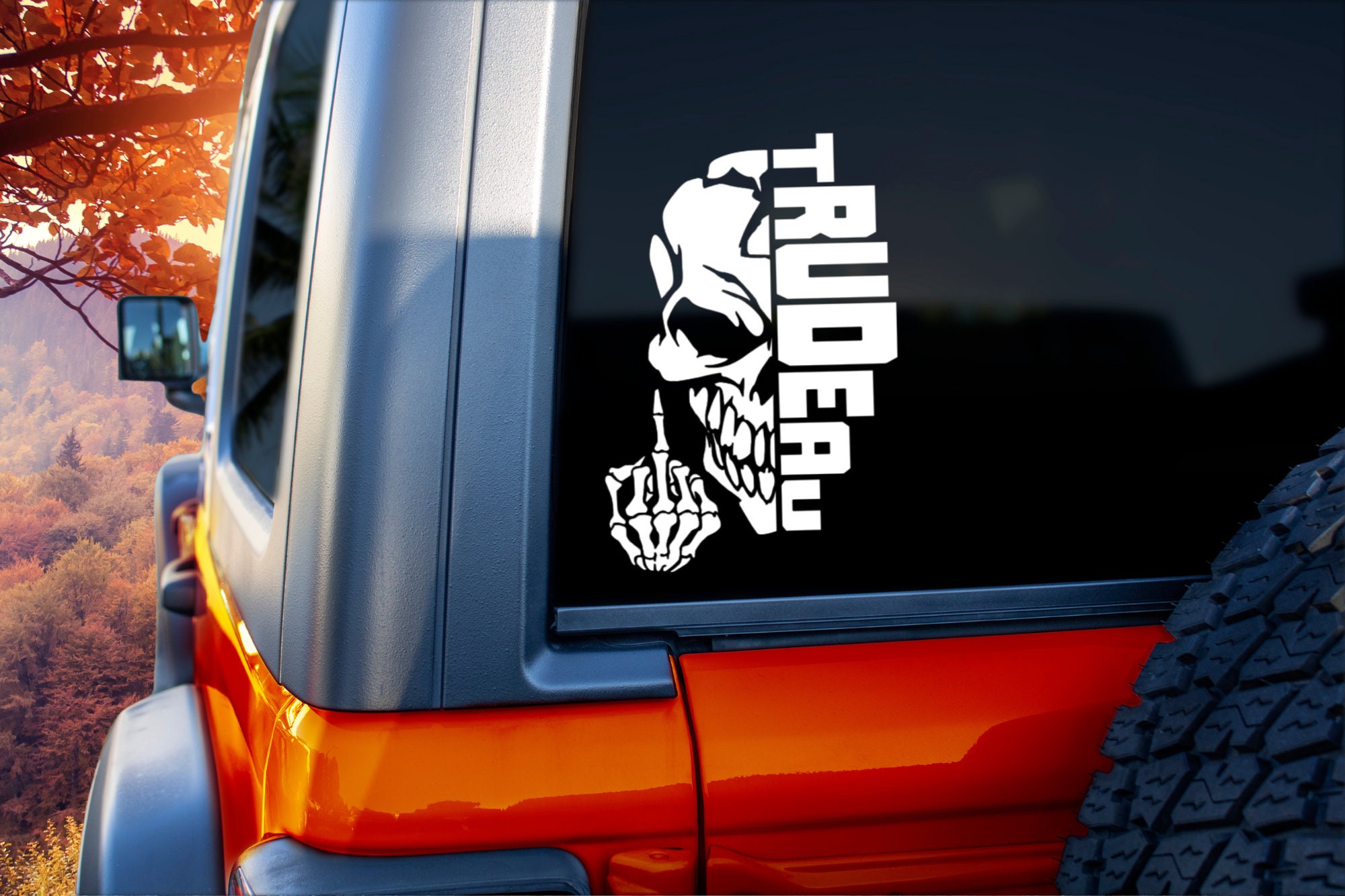 Fck Trudeau Vinyl Decal With Middle Finger Anti Justin Trudeau Sticker ...