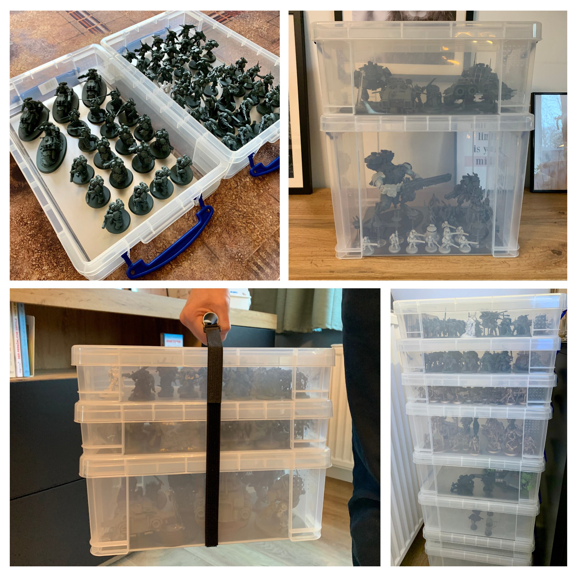 Transportboxen mit Metallboden für magnetisierte Miniaturen stapelbar ...