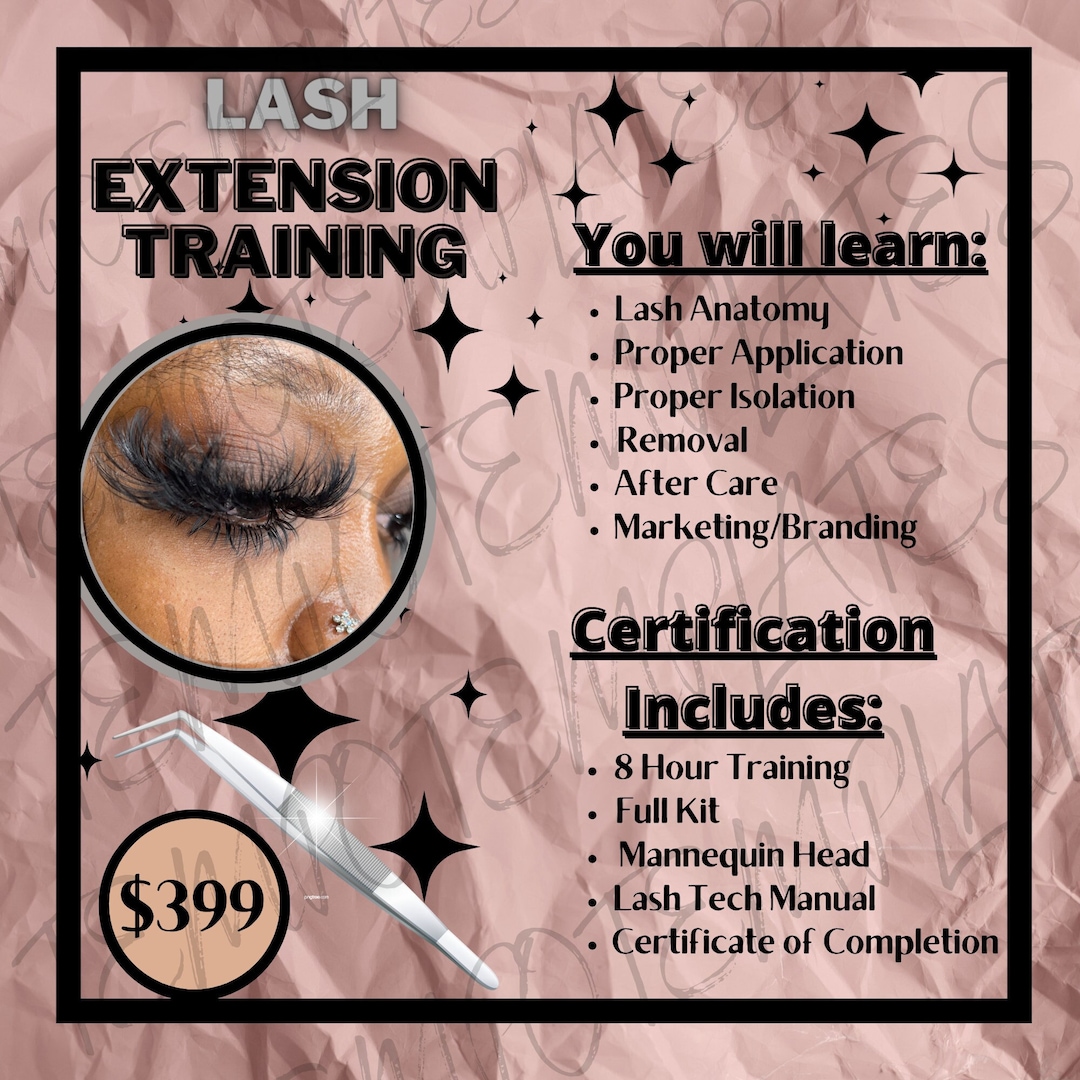 Eyelash Extension Flyer Template Lash Extension Classes - Etsy