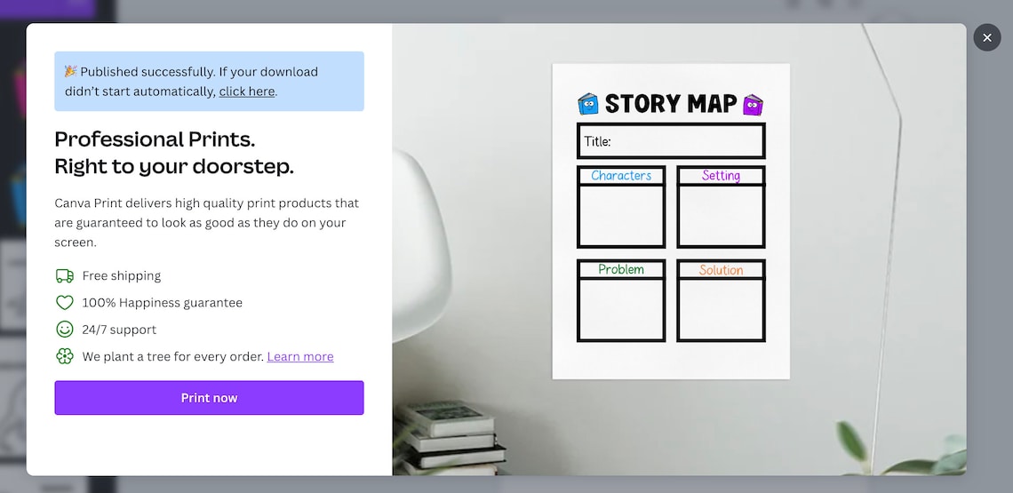 Printable Story Map Poster - Etsy