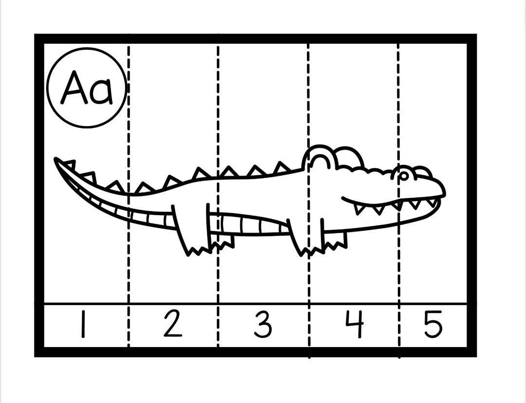Alphabet Number Puzzles PDF – Printable A-Z Cut and Count Puzzles for ...