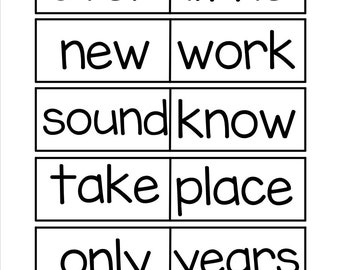 Fry’s Second 100 Sight Word Flashcards – Printable PDF for Prek to 1st ...