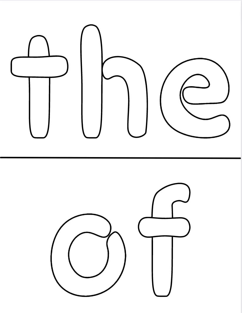 Fry’s First 100 Sight Word Play-doh Mats – Printable PDF for Fine Motor ...