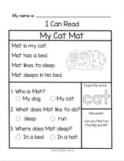 Phonics Worksheets My First CVC Sentences for Kindergarten and - Etsy ...