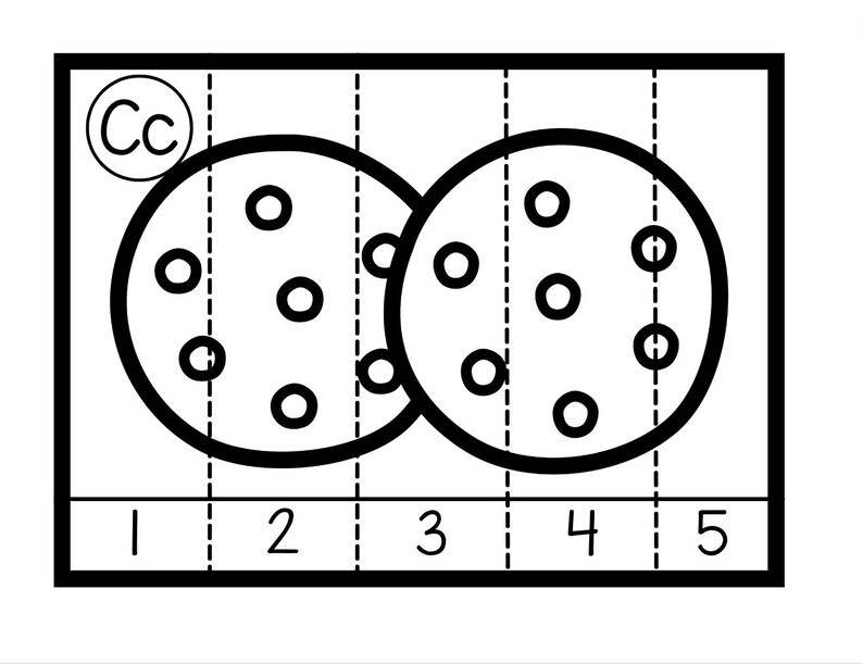 Alphabet Number Puzzles PDF – Printable A-Z Cut and Count Puzzles for ...