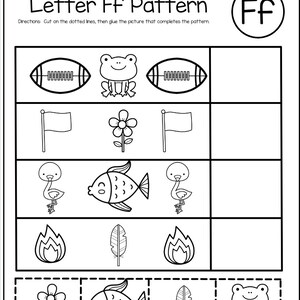 Alphabet Beginning Sound Cut and Paste Worksheets – A to Z Pattern ...