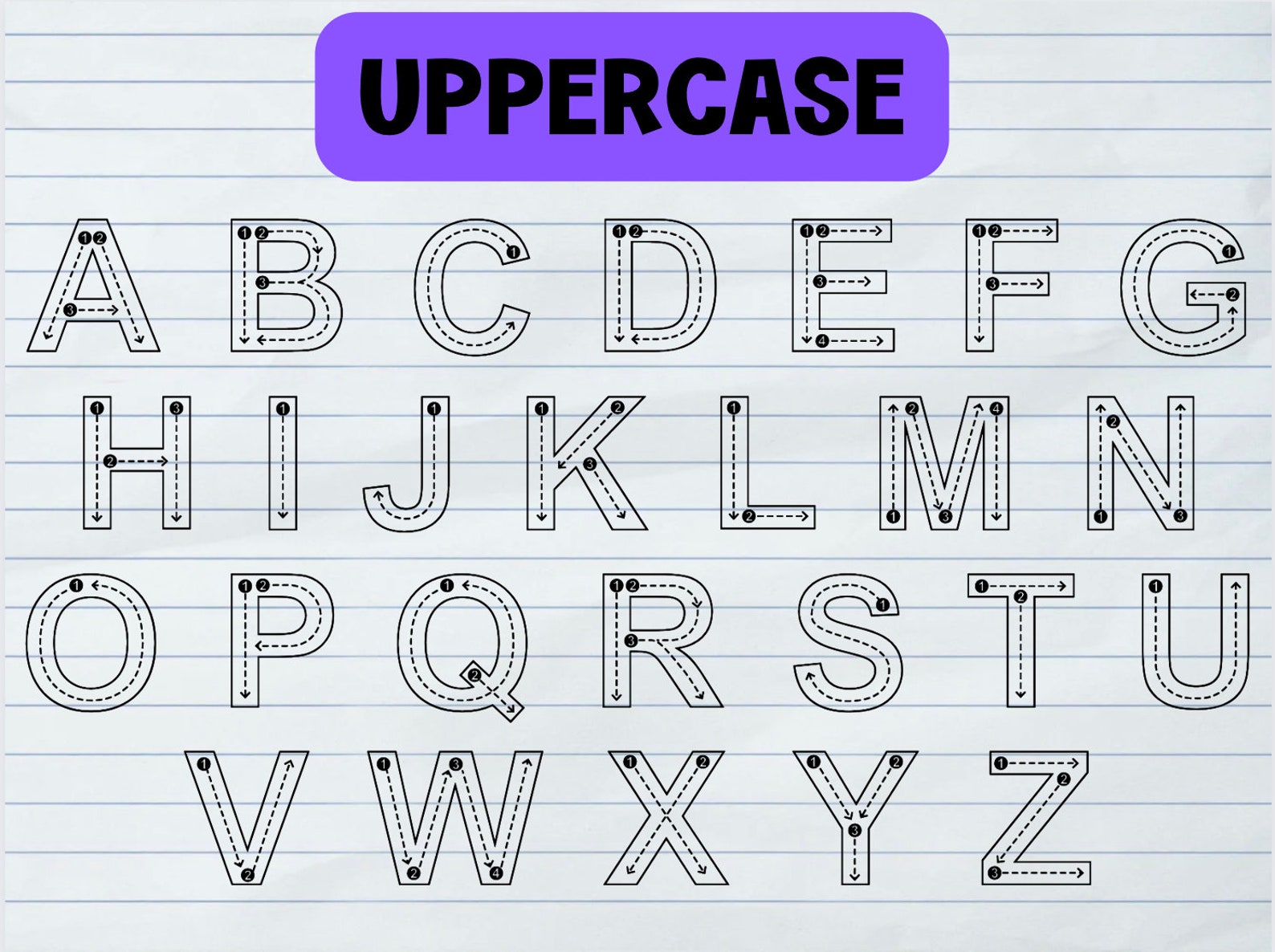 Letter Formation Font for Kids – Handwriting Practice Font for ...