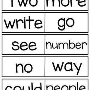 100 Printable Fry’s Sight Word Flashcards – First 100 High Frequency ...