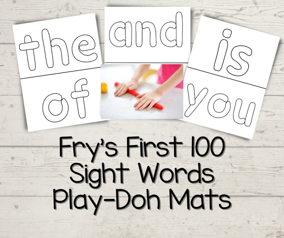 Fry’s First 100 Sight Word Play-doh Mats – Printable PDF for Fine Motor ...