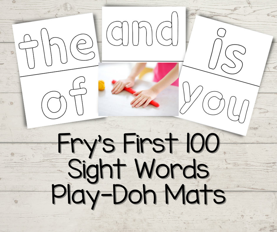 Fry’s First 100 Sight Word Play-doh Mats – Printable PDF for Fine Motor ...