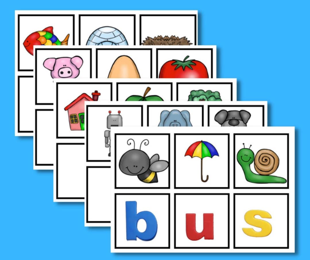 CVC Word Building Cards – 142-page Printable PDF With Short Vowel ...