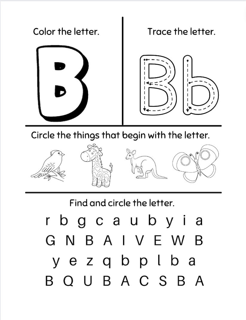 Alphabet Letter Practice Worksheets PDF – 26 Printable A to Z Pages for ...