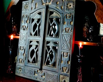 Faerie Feast - Scrying Mirror. GLASS. Black Mirror in Antique Cast ...