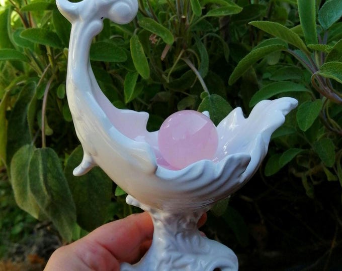 Birth of Venus - Vintage Crystal Ball. Rose Quartz, Scrying Orb ...