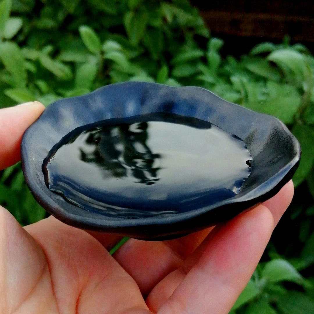 Scrying Bowl. Divination Tool. Textured Black Small Scrying Bowl. Altar ...