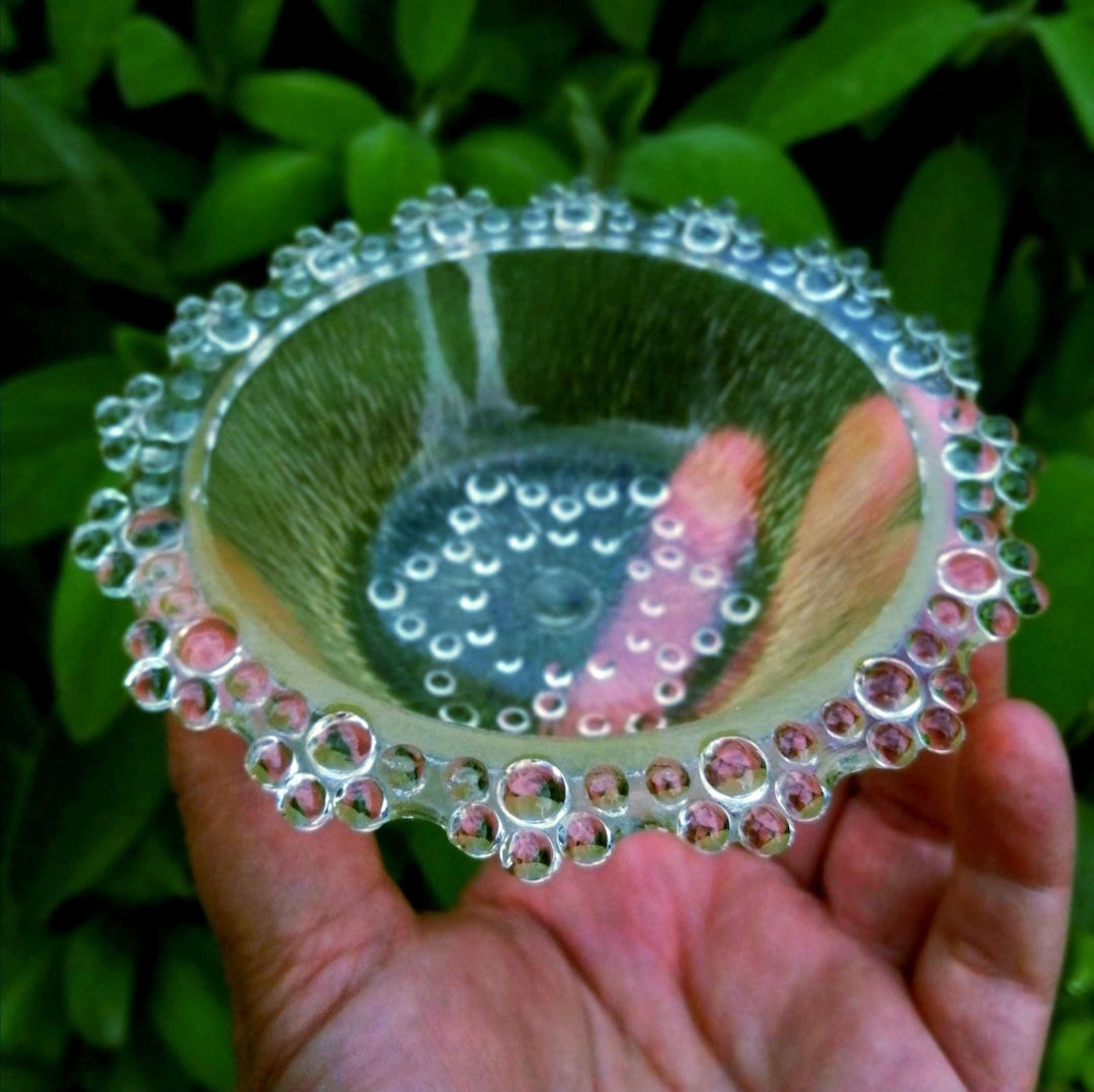 Bubble Scrying Bowl. Divination Tool. Vintage Glass Scrying Bowl. Altar ...