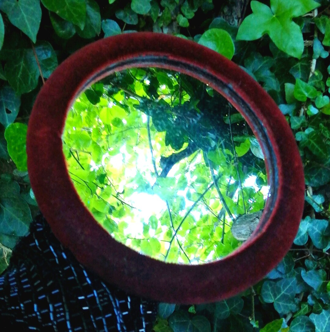 Blood Moon Victorian Scrying Mirror. Original Round Glass, Housed in ...