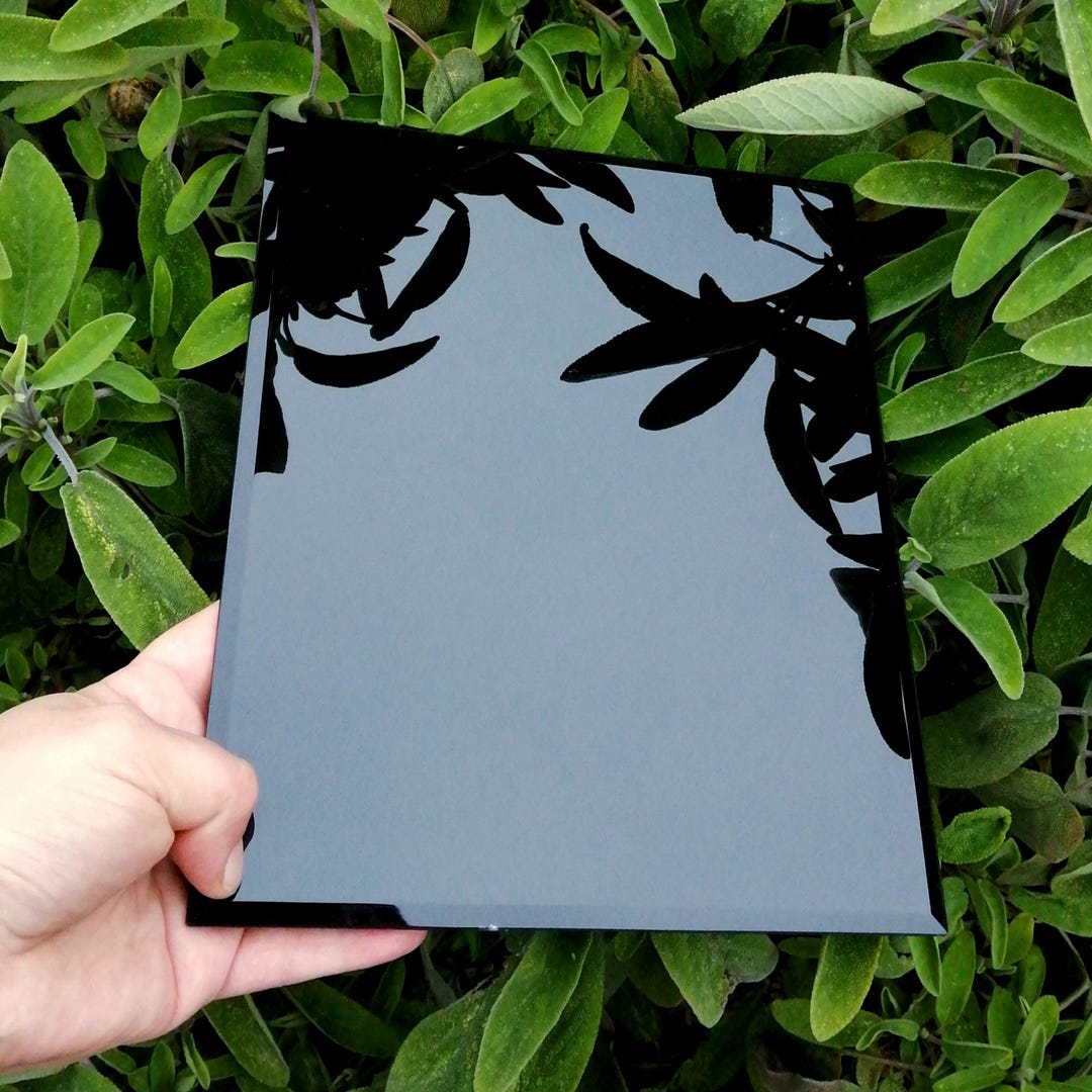 Portal - Scrying Mirror. Black Mirror. Ritually Foxed Glass Mirror ...