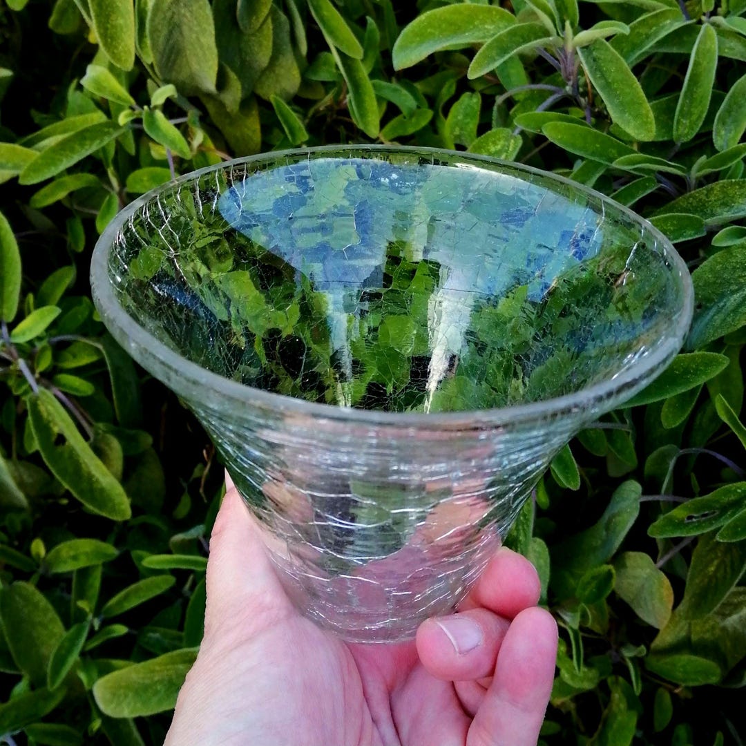 The Oracle Scrying Bowl. Crackle Glass, Divination Tool. Vintage Glass ...