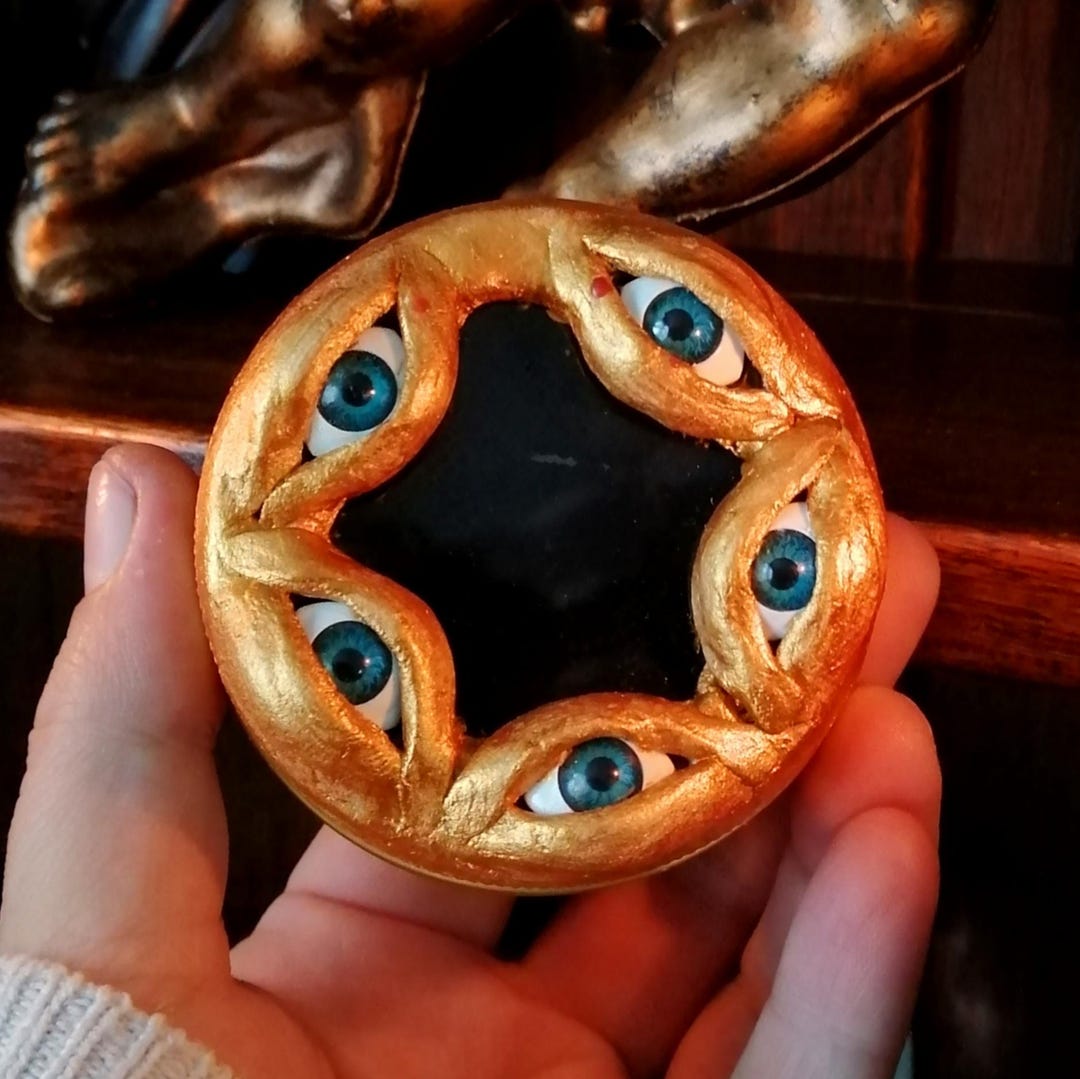 Thrones Scrying Mirror, Biblically Accurate Angel. Hand Sculpted Clay ...