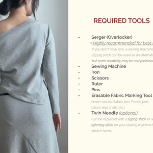 ECLIPSE TOP Sewing Pattern – PDF Download | Stretch Knit Jersey Top ...