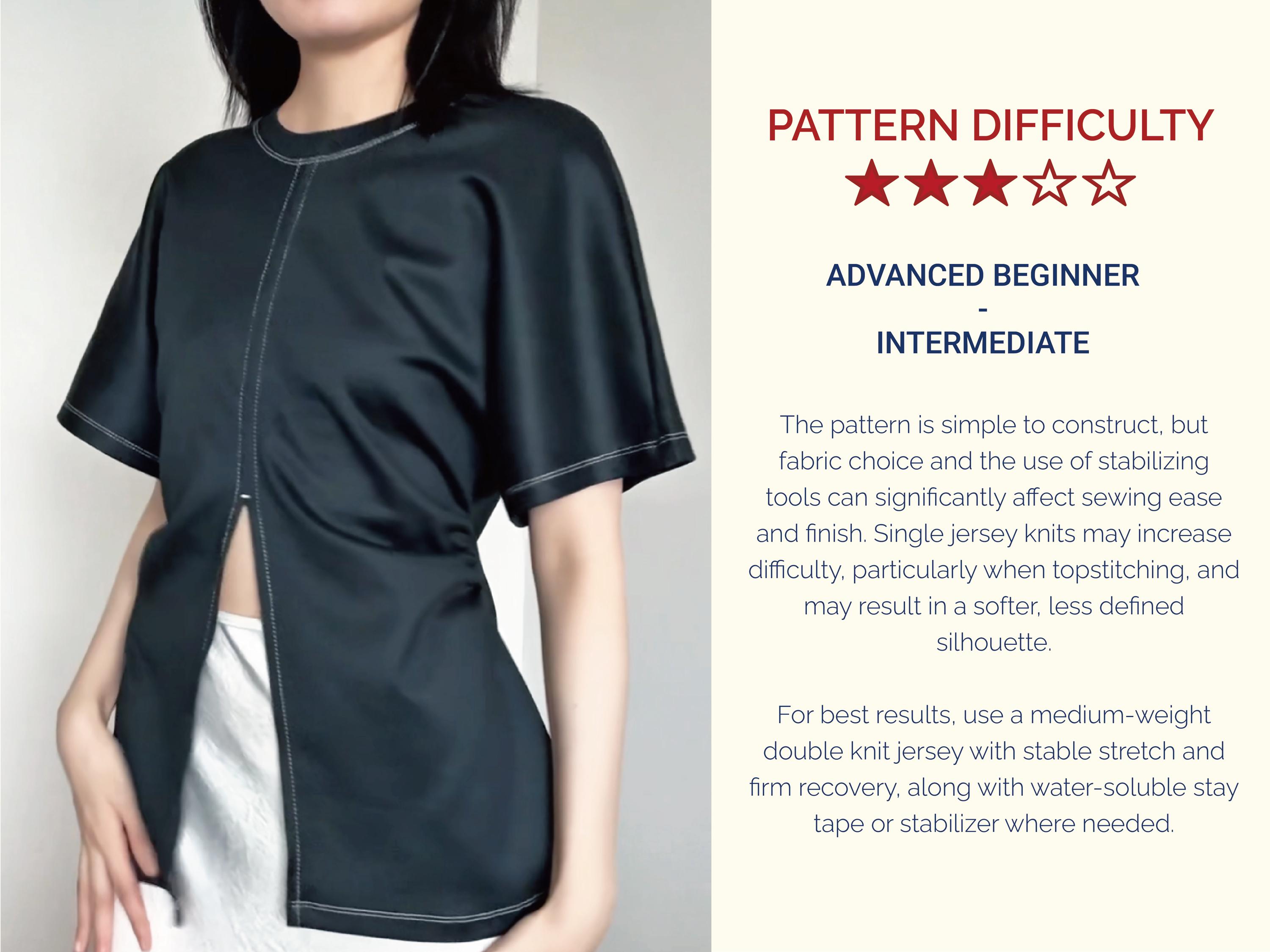 CHEOMA TOP Sewing Pattern – PDF | Jersey Knit T-shirt | Minimal, Modern Asian, Japandi, Kimono ...