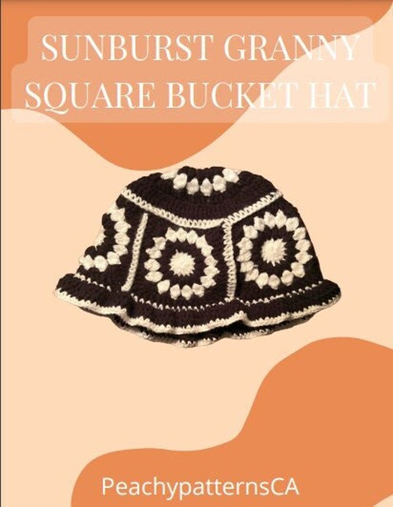 Sunburst Granny Square Bucket Hat PDF PATTERN - Etsy
