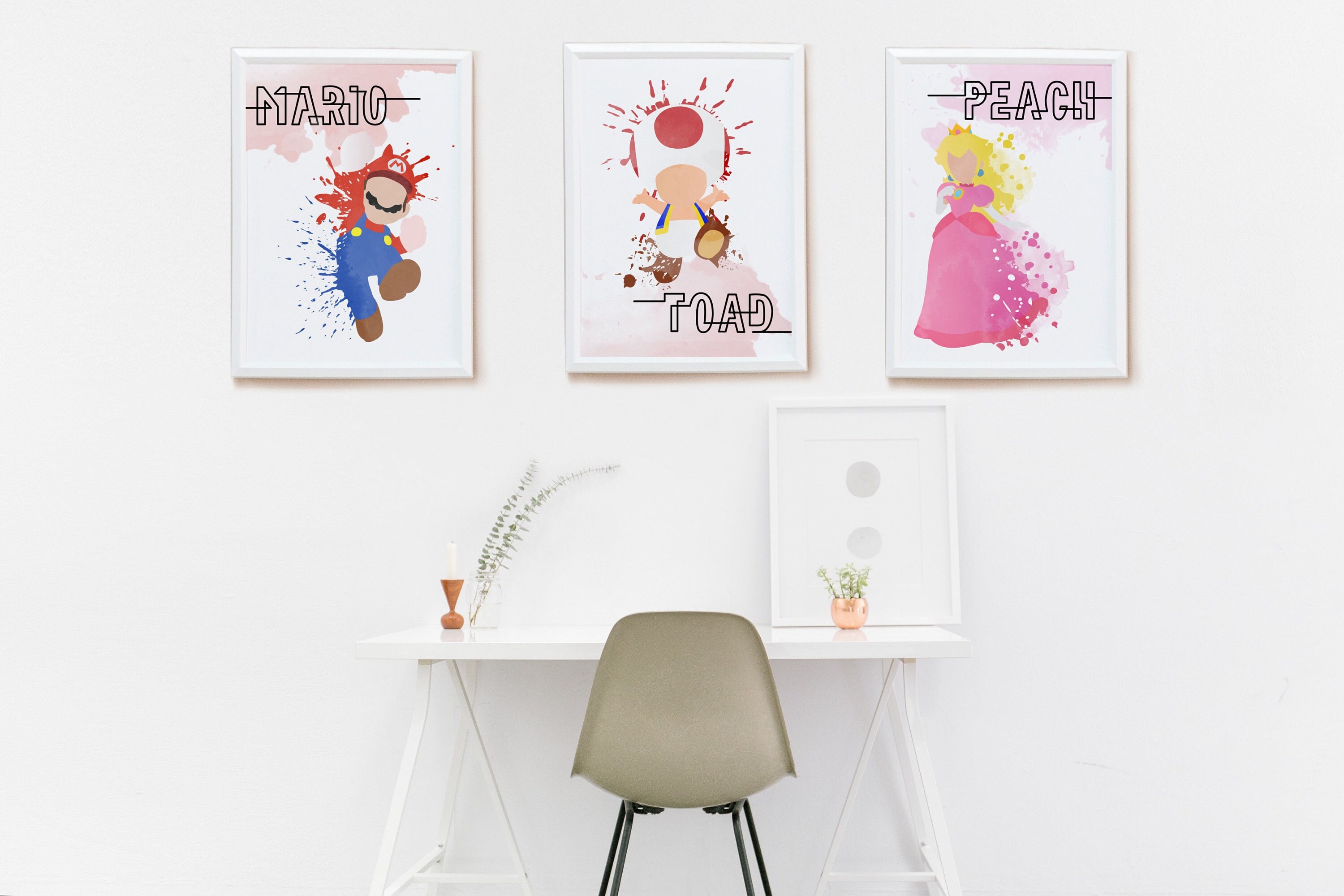 Mario Princess Peach Toad Watercolor Poster Printable - Etsy Canada