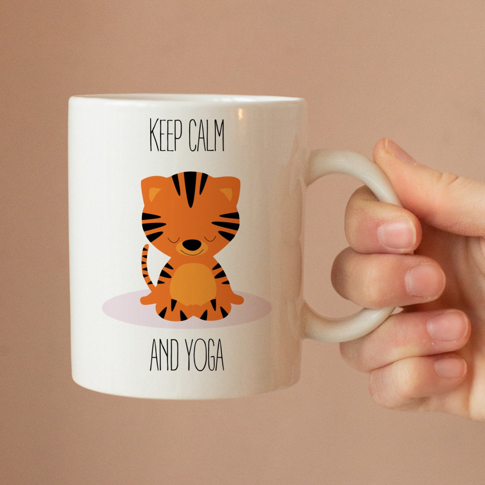 Meditating Tiger Yoga Printable Art, Yoga Gift, Yoga Decoration - Etsy