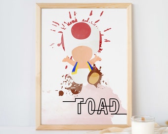 Princess Peach Super Mario Watercolor Poster Digital Art | Etsy