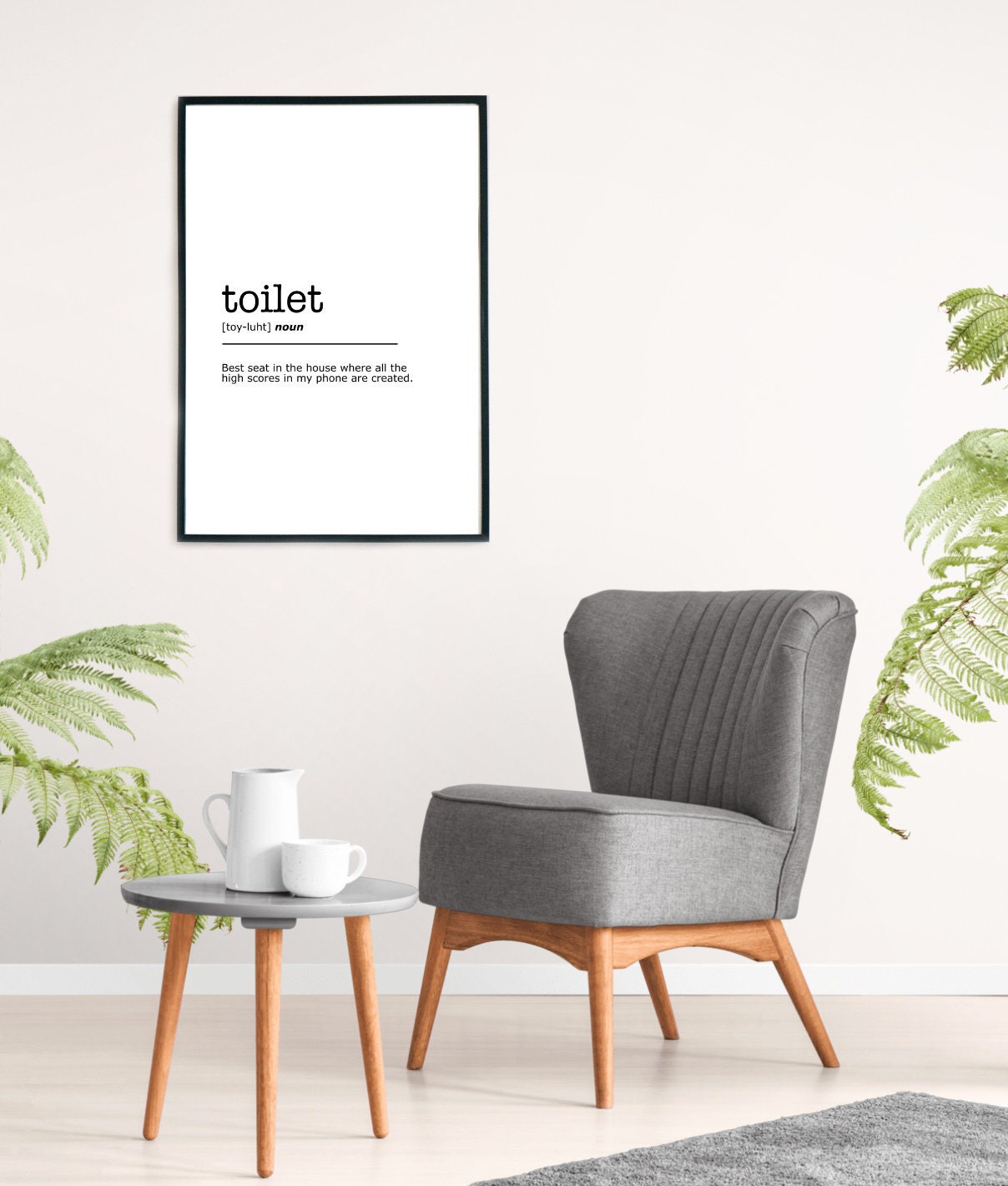 Toilet Definition Print, Funny Toilet Wall Art, Instant Printable ...