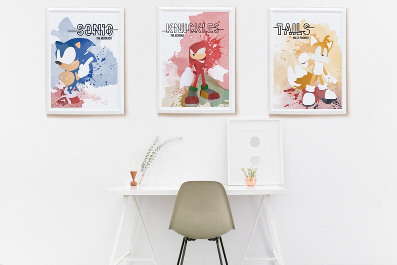 Tails the Fox Sonic the Hedgehog Watercolor Movie Poster - Etsy